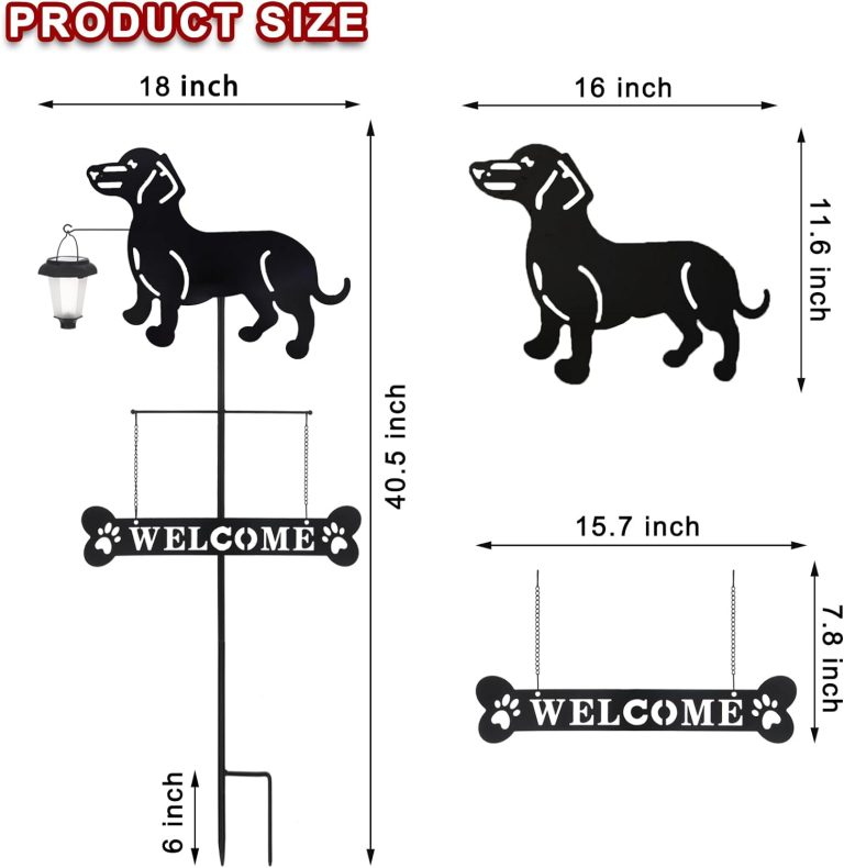 Solar Dachshund Silhouette Welcome Sign – The Dachshund Lover Store